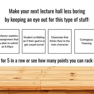 College Class Bingo Board | Printable Games | Zoom Learning Games ...