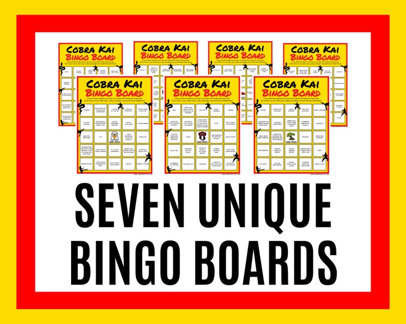 Cobra Kai Watch and Play TV Show Bingo Board - Etsy