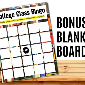 College Class Bingo Board | Printable Games | Zoom Learning Games ...