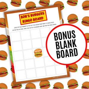 Bob's Burgers Bingo Drinking Game: Printable Fan Gift (digital Download ...