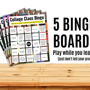 College Class Bingo Board | Printable Games | Zoom Learning Games ...