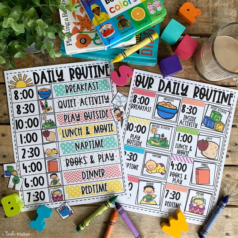 Visual Schedule & Daily Routine - EDITABLE for Classroom or Home - Etsy
