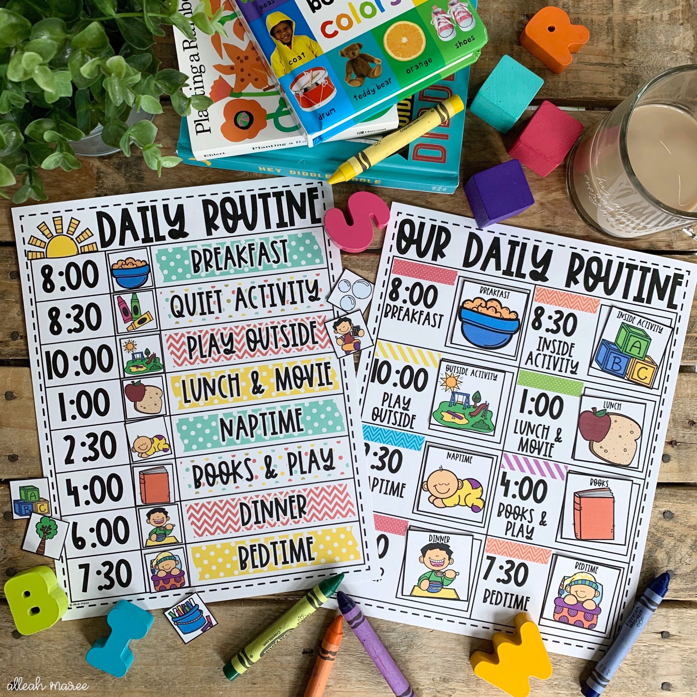 Visual Schedule & Daily Routine - EDITABLE for Classroom or Home - Etsy