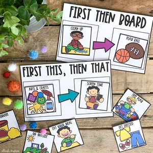 First Then Choice Boards - Editable - Etsy