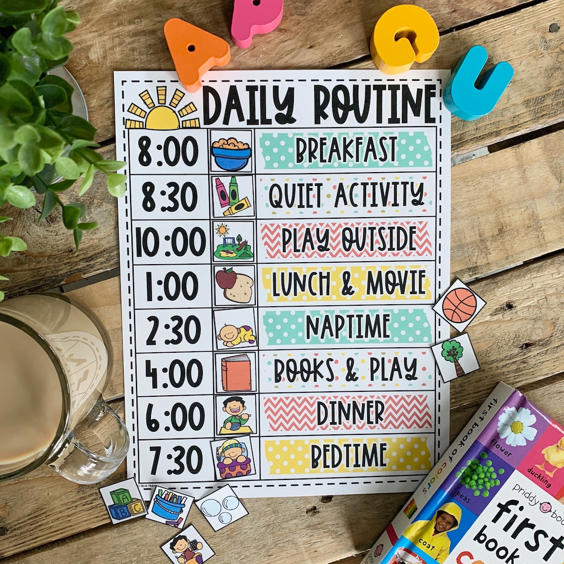 Visual Schedule & Daily Routine - EDITABLE for Classroom or Home - Etsy