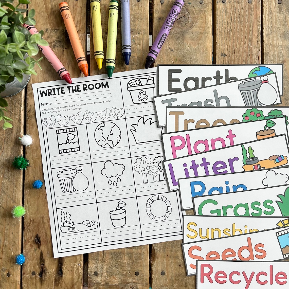 Earth Day NO PREP Literacy and Math Worksheets and Printable Activities ...