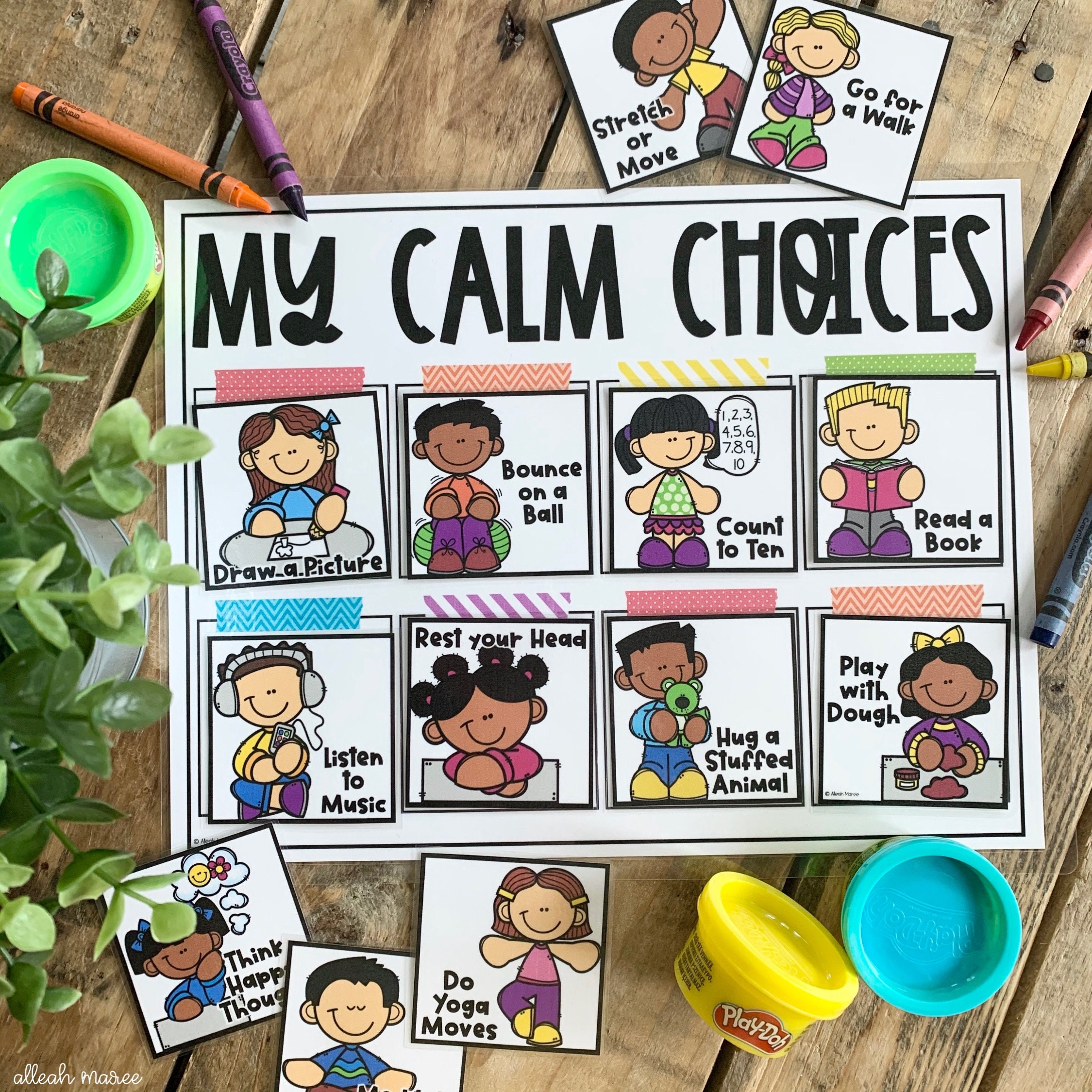 Calm Down Choice Boards and Calming Strategies Cards - Etsy