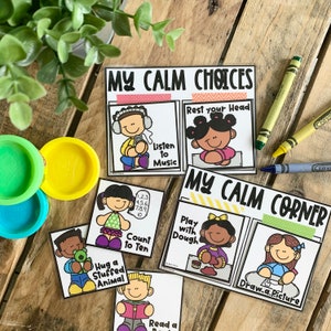 Calm Down Choice Boards and Calming Strategies Cards - Etsy