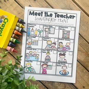 Meet the Teacher Night and Open House Scavenger Hunt - Editable - Etsy