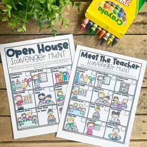Meet the Teacher Night and Open House Scavenger Hunt - Editable - Etsy