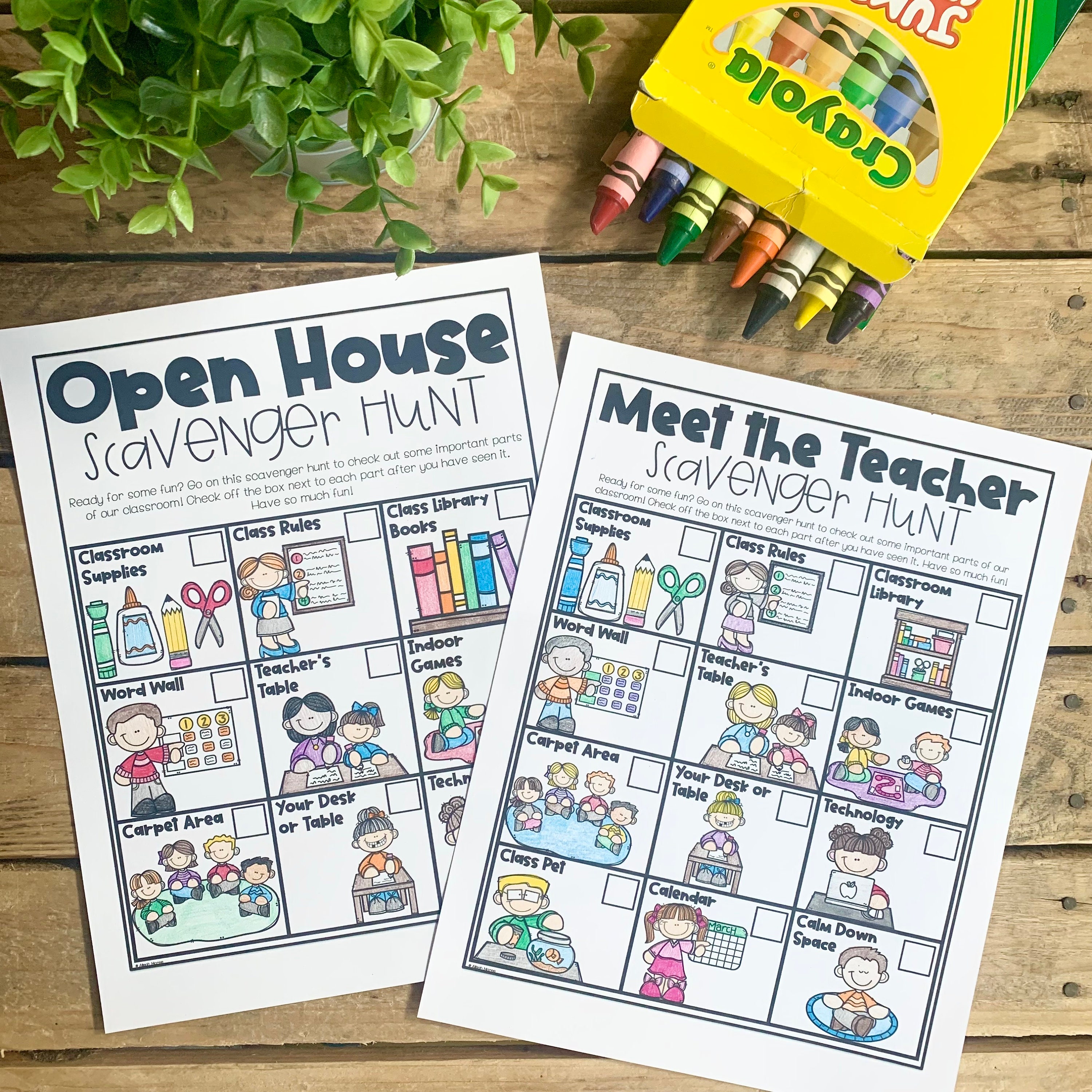 Meet The Teacher Night And Open House Scavenger Hunt Editable Etsy