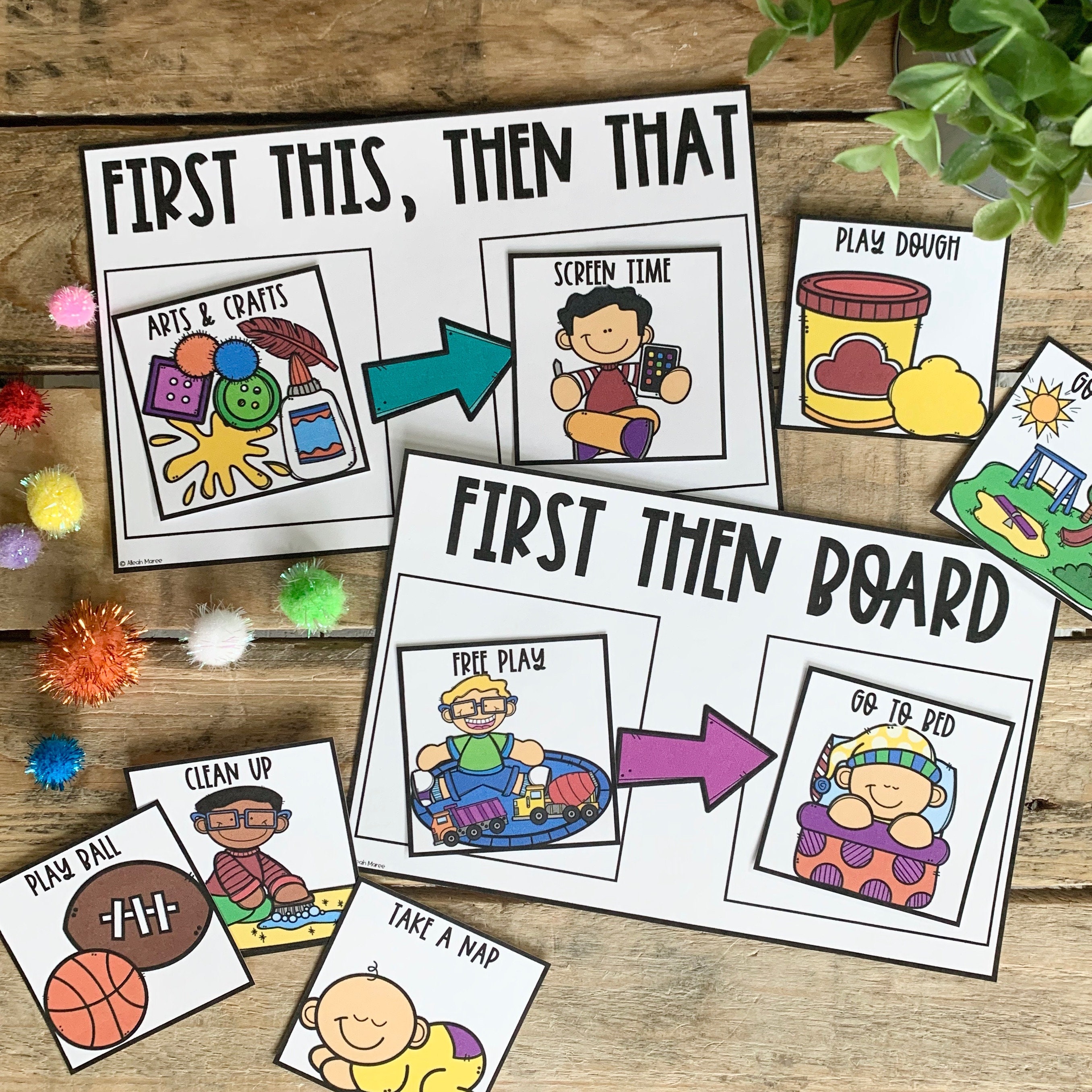 First Then Choice Boards - Editable - Etsy