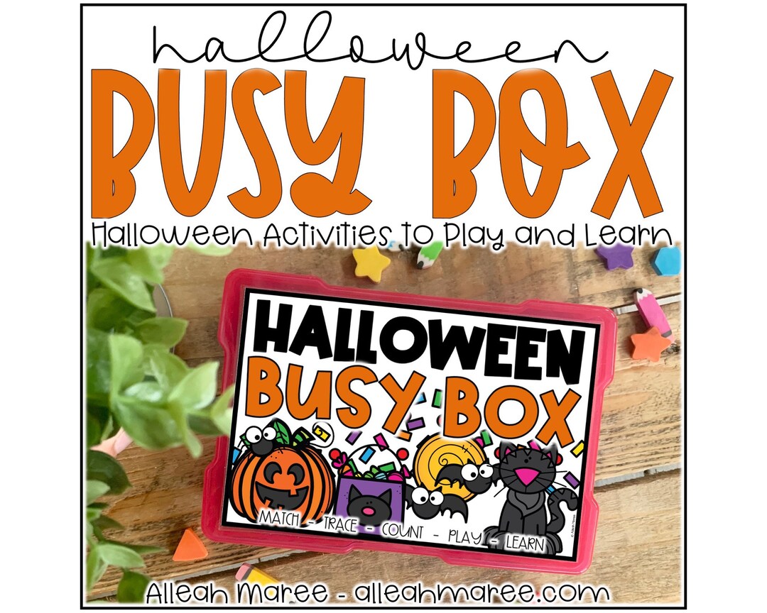 Halloween Task Card Centers - Math and Literacy Busy Box - Etsy