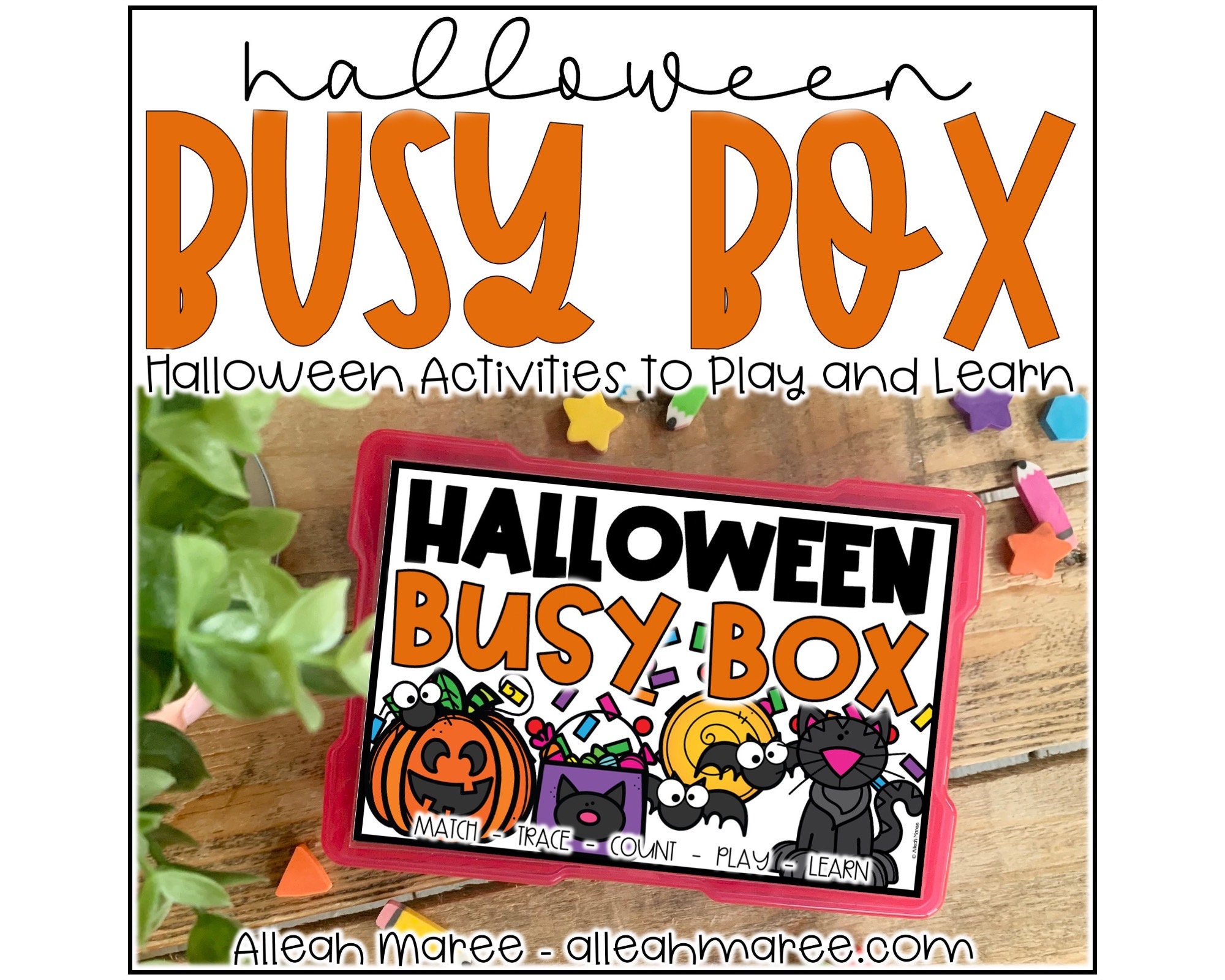 Halloween Task Card Centers - Math and Literacy Busy Box - Etsy