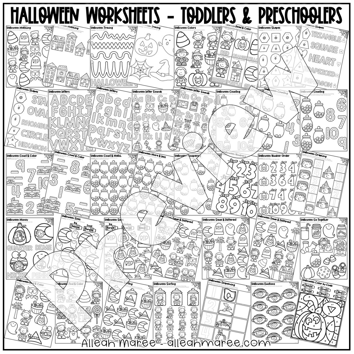 NO PREP Halloween Worksheets - Preschoolers & Toddlers - Etsy