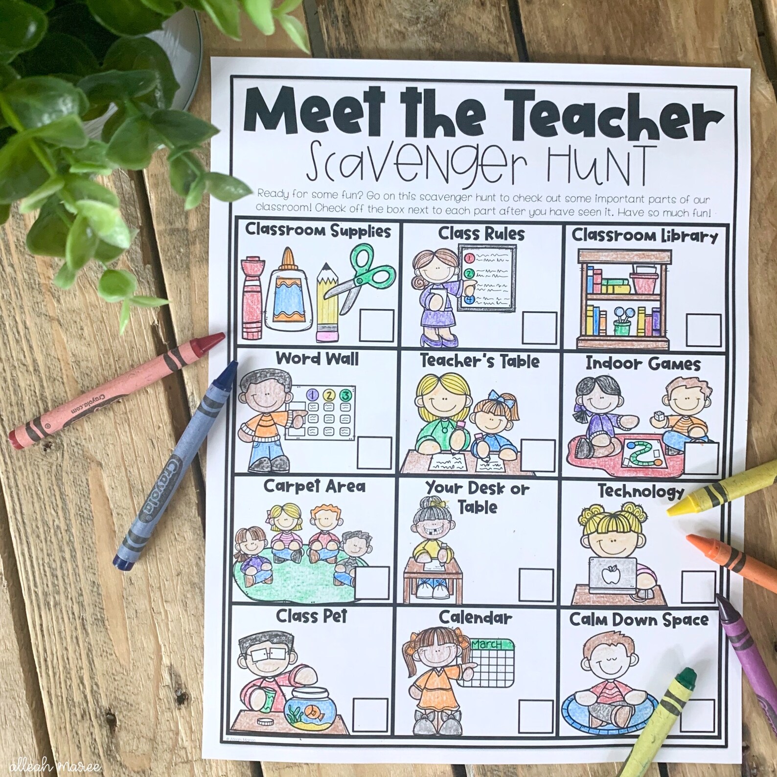 Meet the Teacher Night and Open House Scavenger Hunt - Editable - Etsy