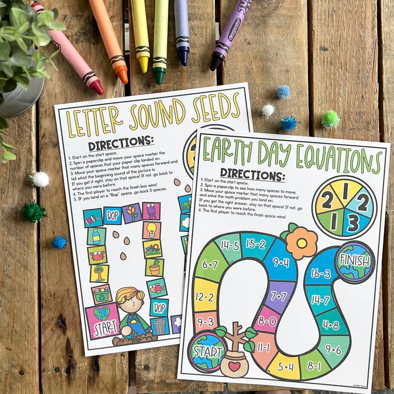 Earth Day NO PREP Literacy and Math Worksheets and Printable Activities ...