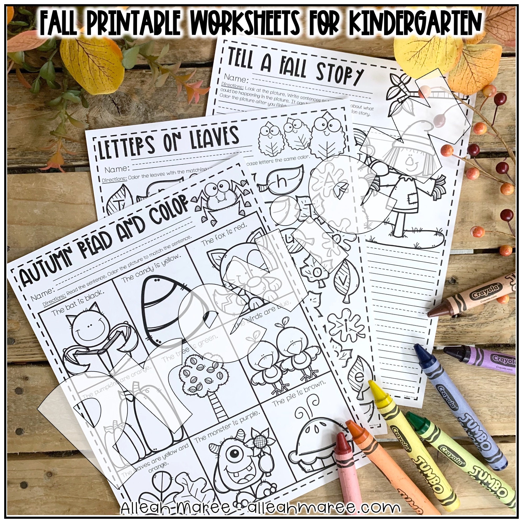 Fall Printables & Worksheets for Kindergarten - Etsy
