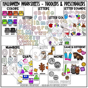 NO PREP Halloween Worksheets - Preschoolers & Toddlers - Etsy
