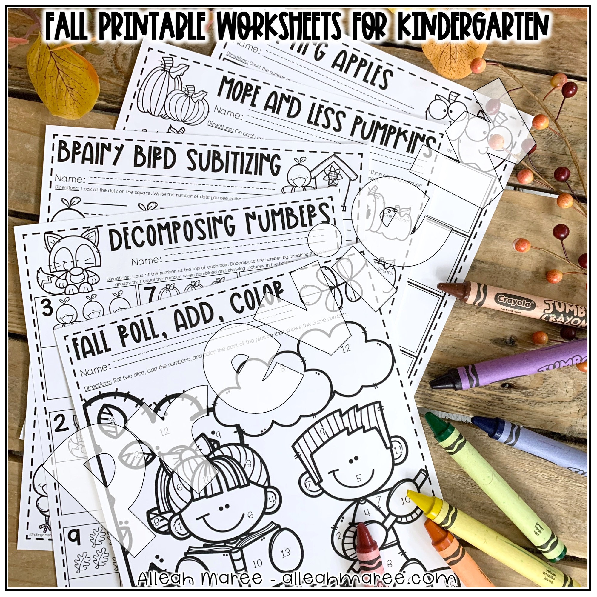 Fall Printables & Worksheets for Kindergarten - Etsy