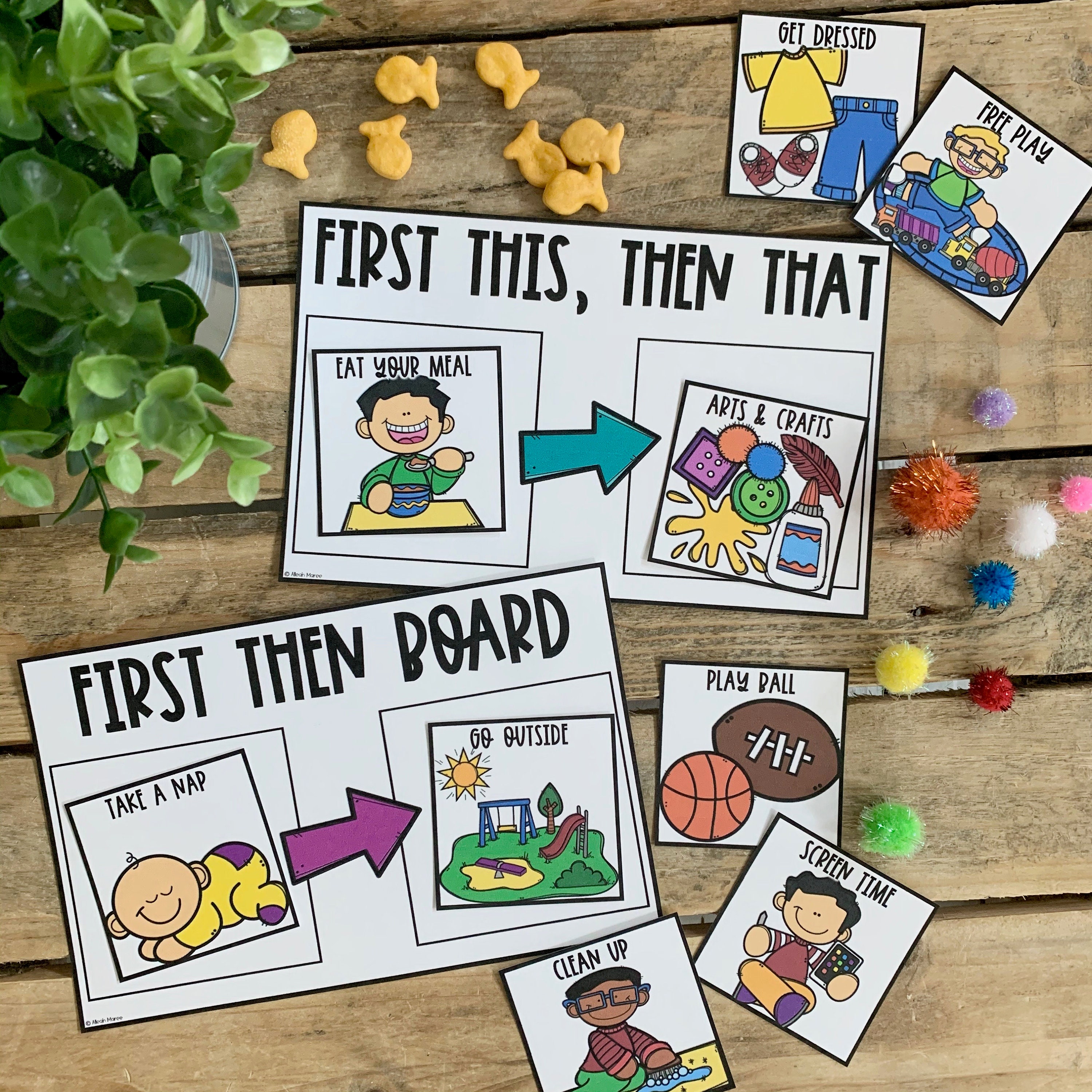First Then Choice Boards - Editable - Etsy