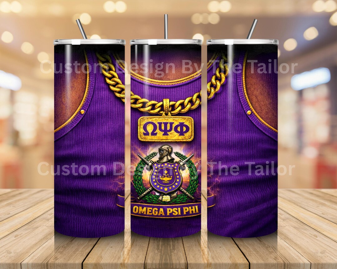 Omega Man - Omega Psi Phi 20 Oz Tumbler Wrap - Etsy