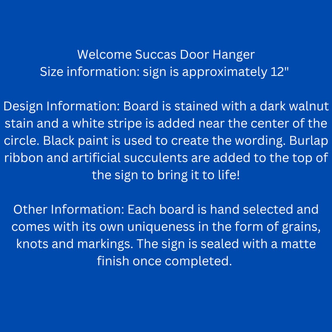 Welcome Succas Door Hanger | Succulent Door Hanger | Succulent Signs ...