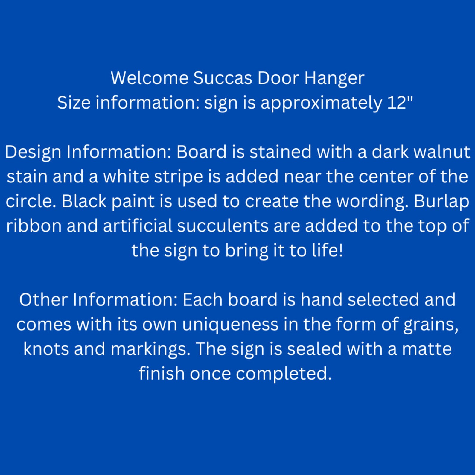 Welcome Succas Door Hanger | Succulent Door Hanger | Succulent Signs ...