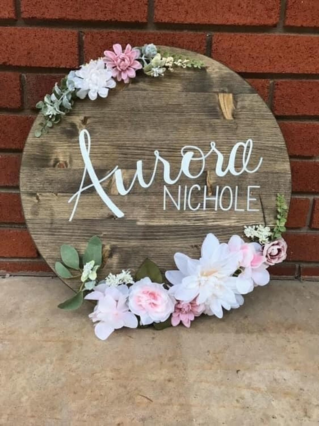 Round Nursery Signs | Round Name Signs | Monogrammed Signs | Signs for ...