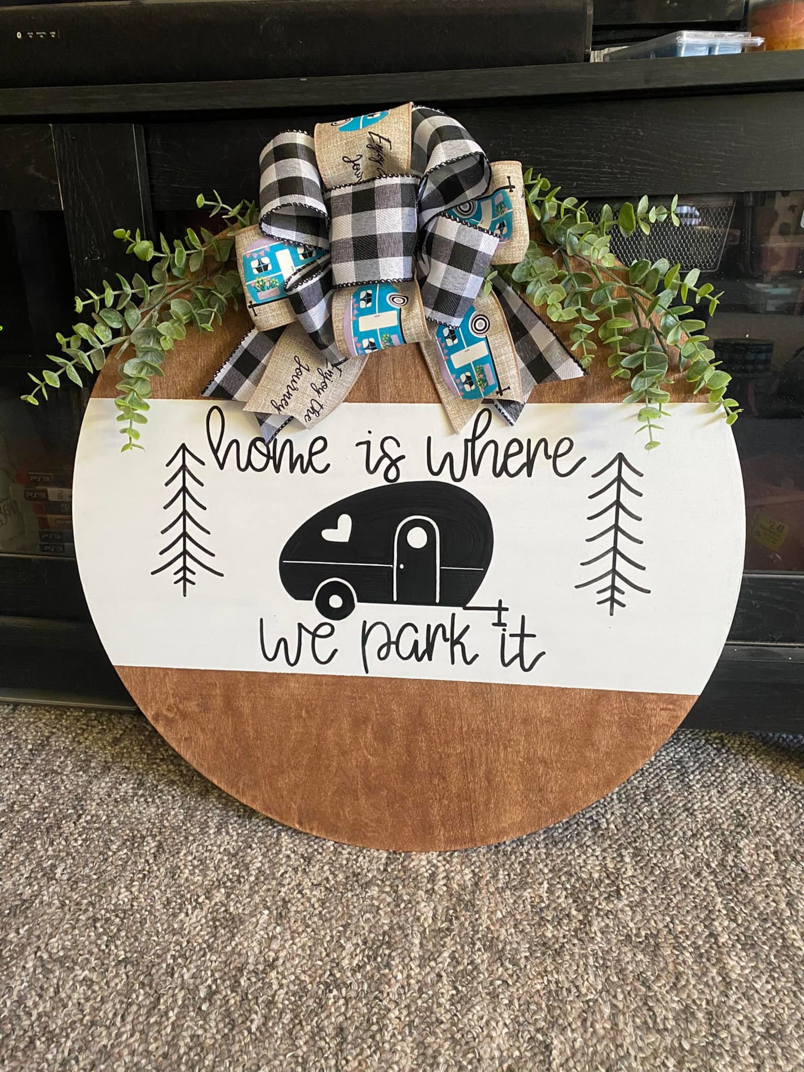 Home is Where We Park It Door Hanger | Camping Door Hangers | Signs for ...