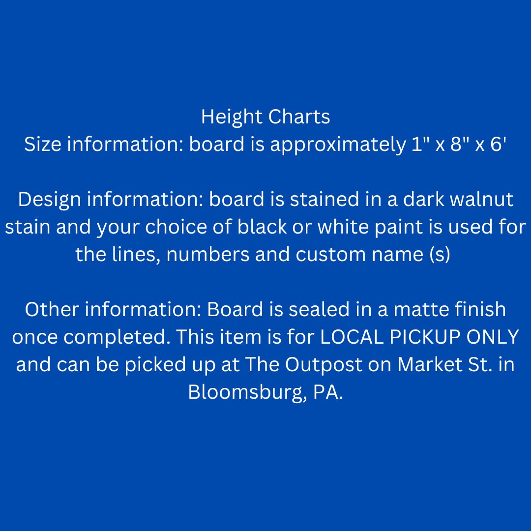 Custom Height Charts Baby Shower Gifts Height Charts for the Home ...