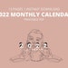 I AM WOMAN 2022 A4 Printable Monthly Calendar Landscape, Printable ...