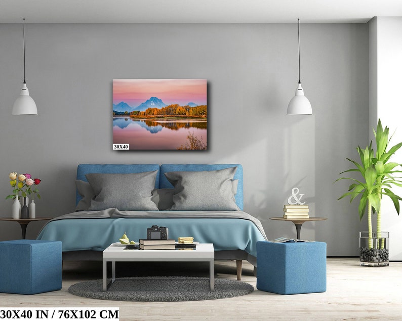 Oxbow Bend Sunrise Print: Grand Teton National Park Canvas Art - Etsy