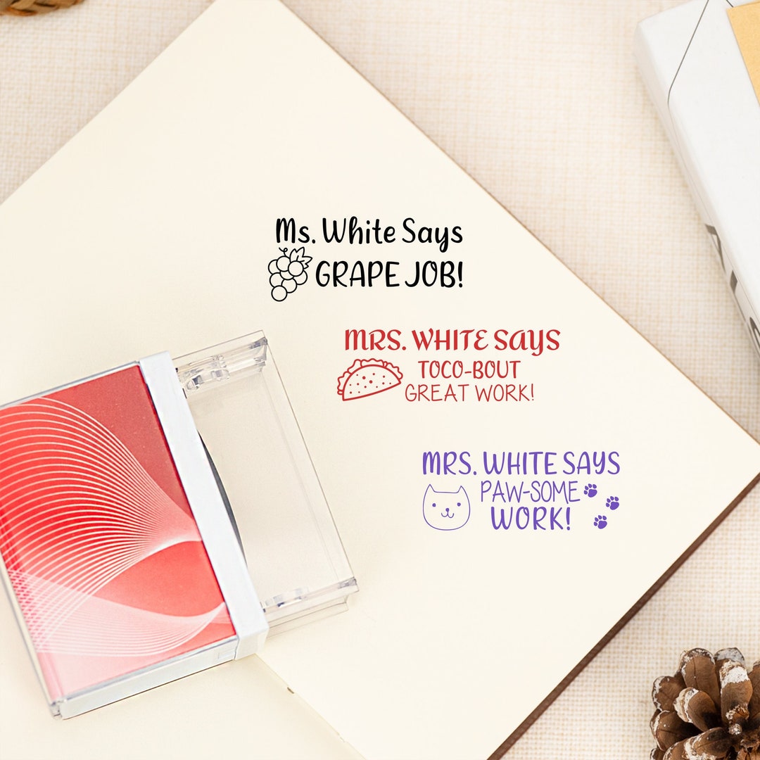 Personalized Teacher Stamp,teacher Stamper,personalized Teacher Gift ...