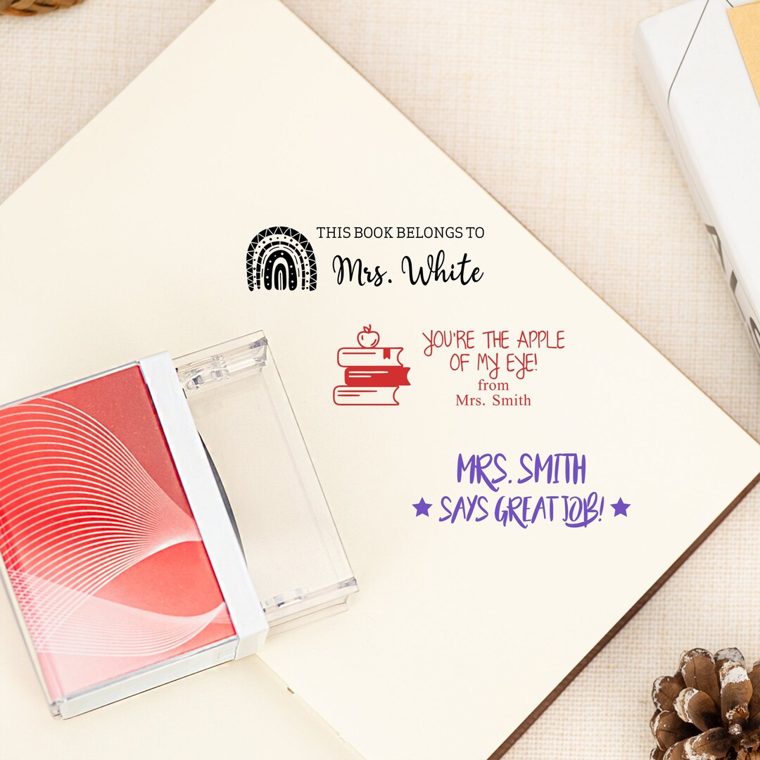 Custom Teacher Name Stamp,classroom Teacher Stamp,teacher Yearbook ...