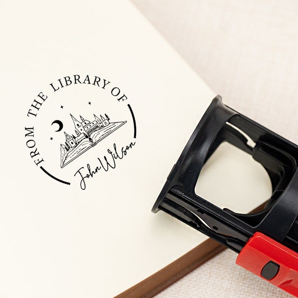 Library Stamp - Etsy