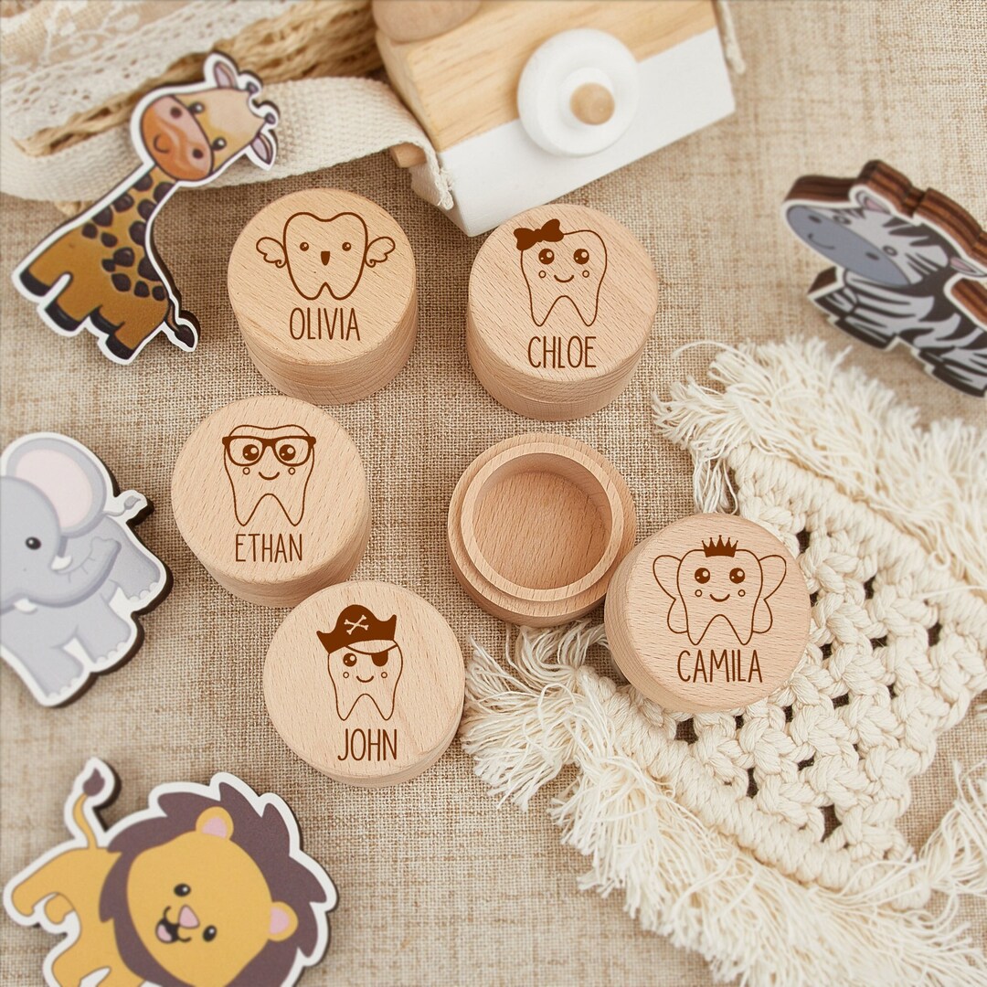 Custom Name Tooth Fairy Box,engraved Wooden Box,personalized Tooth ...