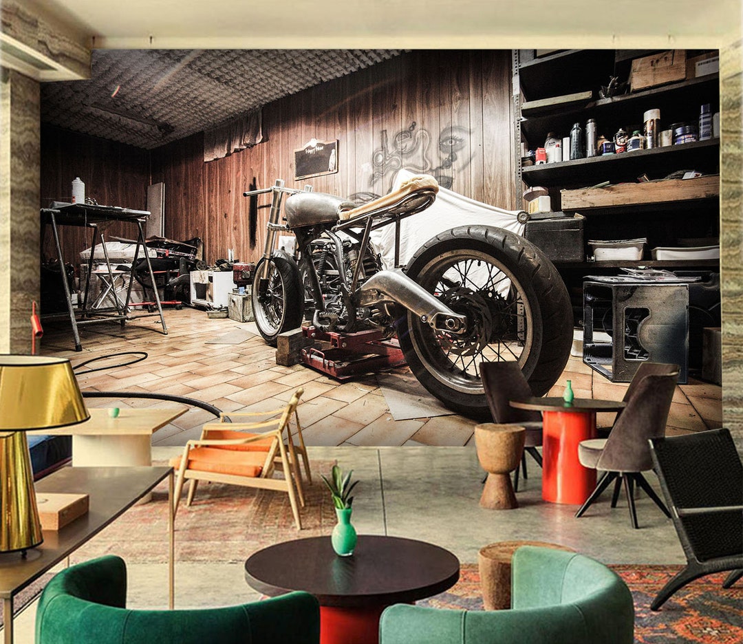 3D Repair Motorcycle Transport L498 Removable Wallpaper Self Adhesive ...
