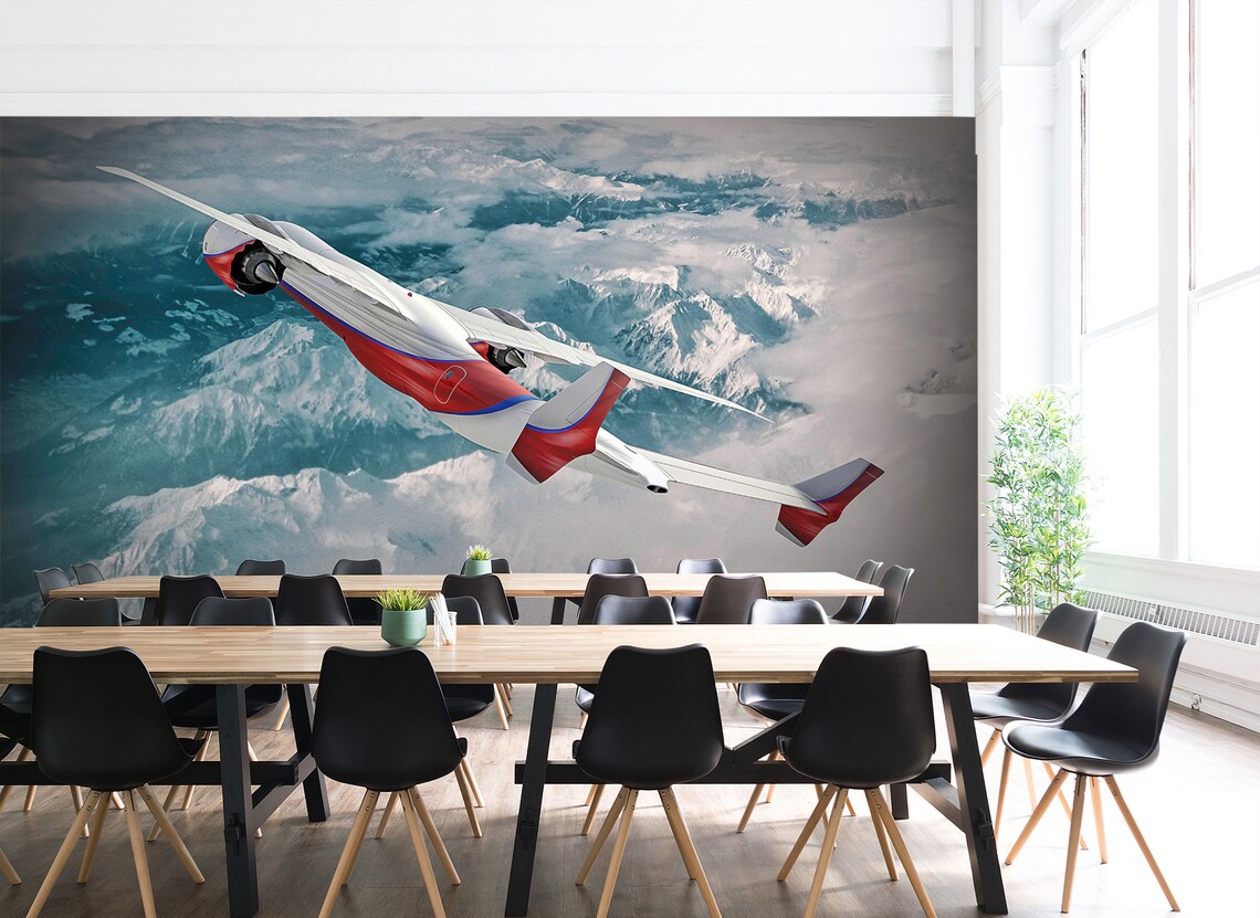 3D Airplane Dream Transport L657 Removable Wallpaper Self Adhesive ...