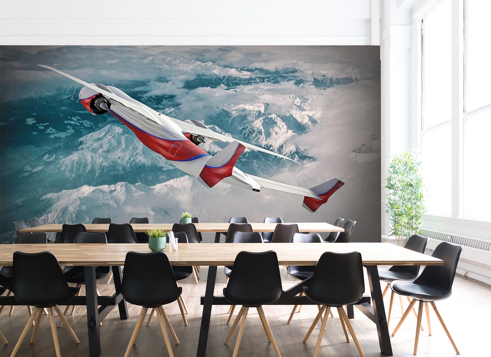 3D Airplane Dream Transport L657 Removable Wallpaper Self Adhesive ...