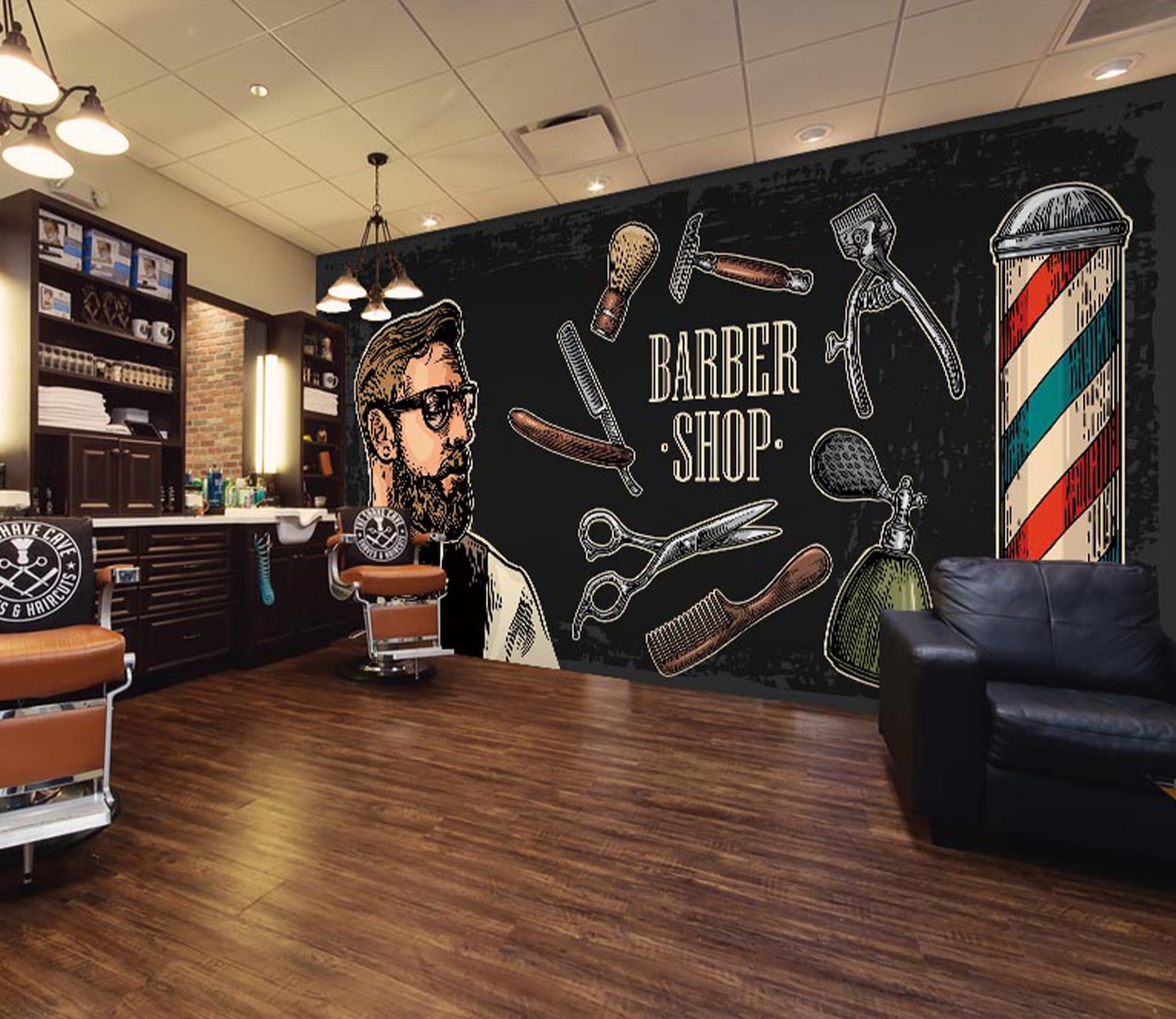 3D Stylish Man L15396 Hair Cut Salon Barber Shop Commercial - Etsy