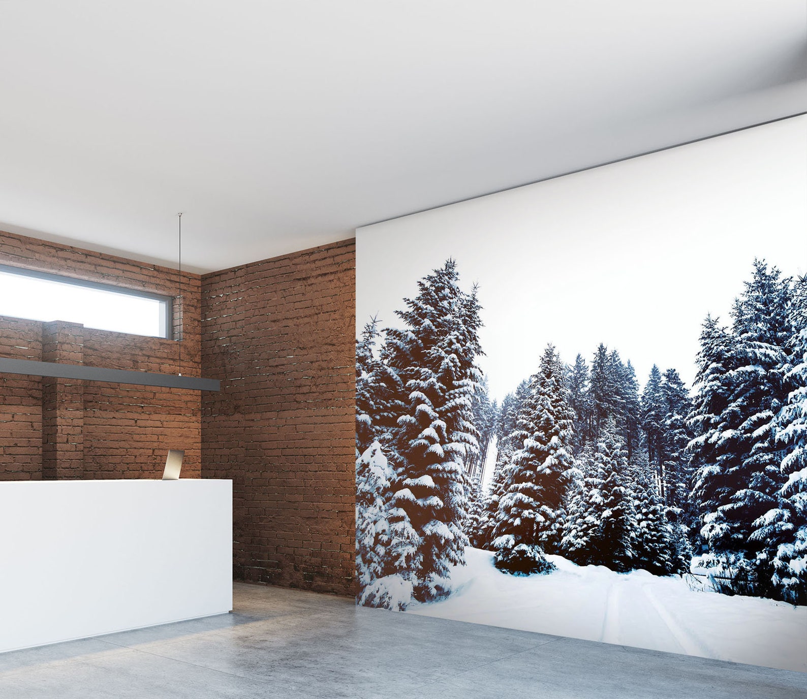 3D Cedar Forest Office L1513 Commercial Removable Wallpaper Self ...
