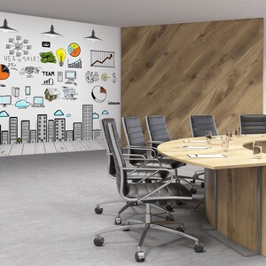 Buy 3D Creative Work Office L1479 Commercial Removable Wallpaper Self ...