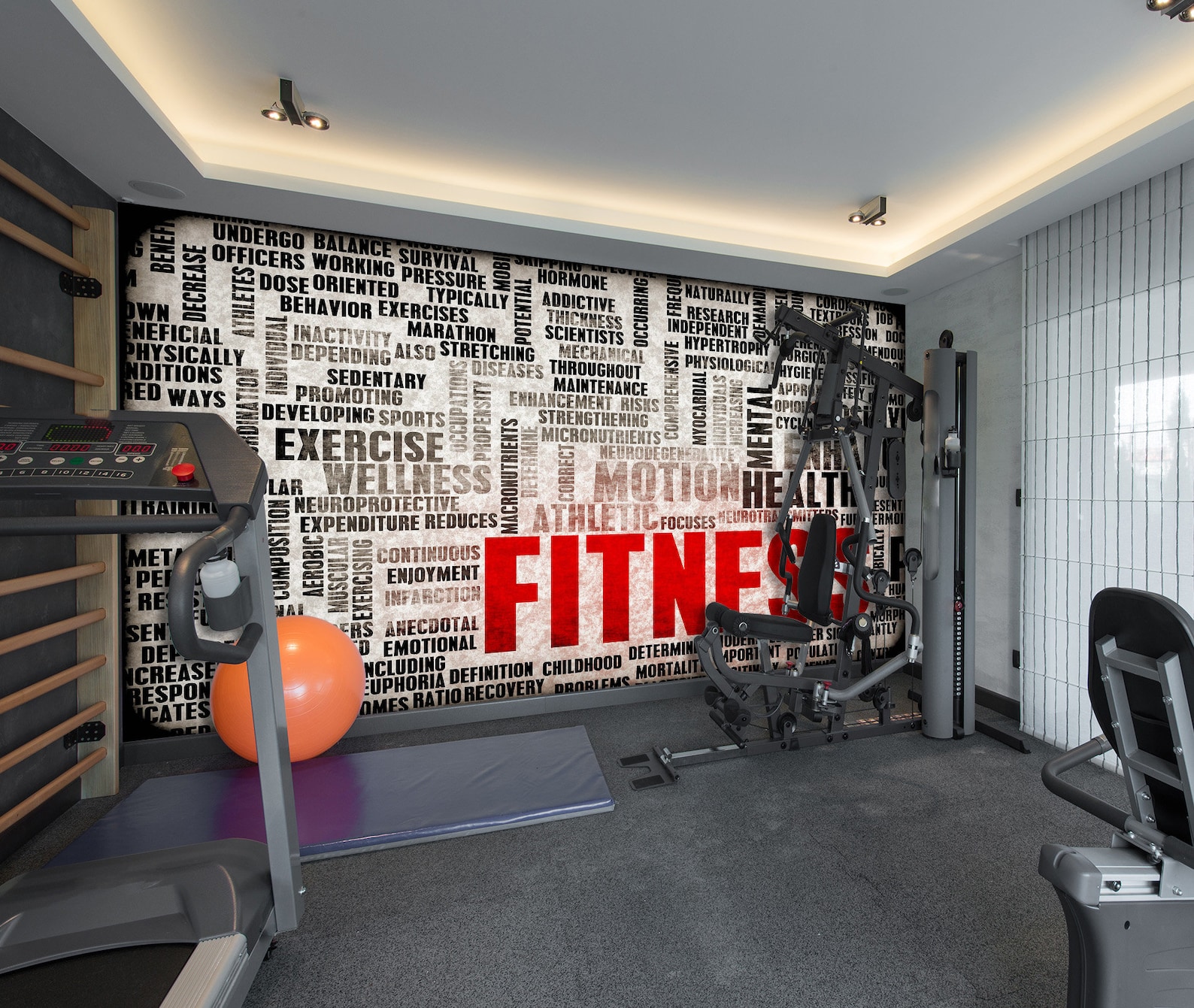 3D Fitness Training L10503 Gym Removable Wallpaper Self Adhesive ...