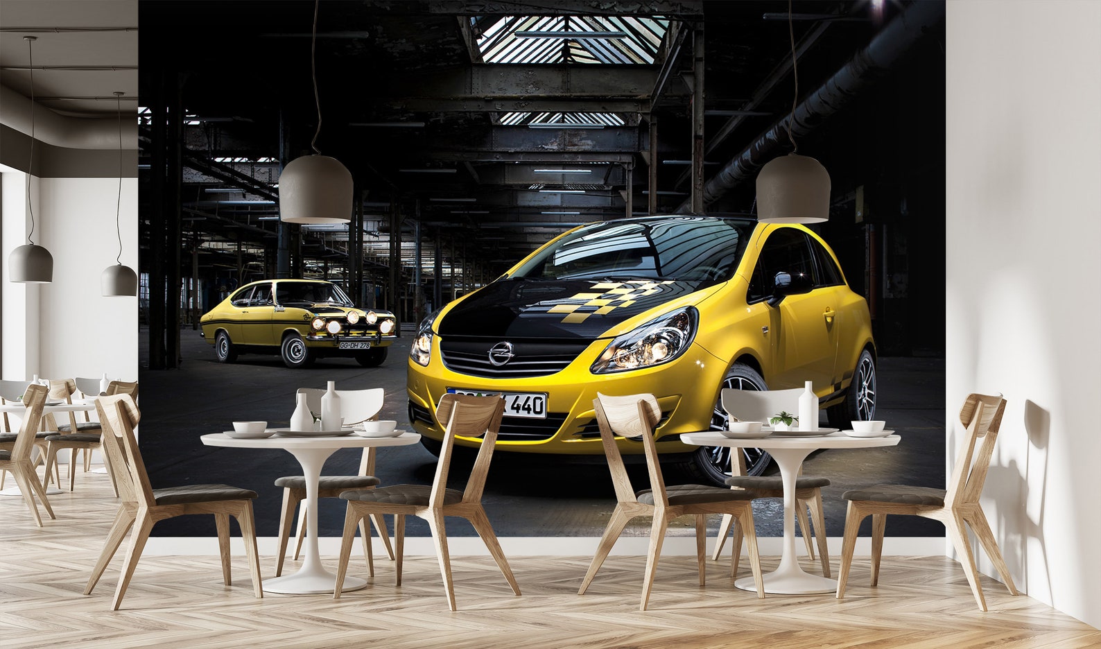 3D Yellow Super Car Transport L397 Removable Wallpaper Self Adhesive ...