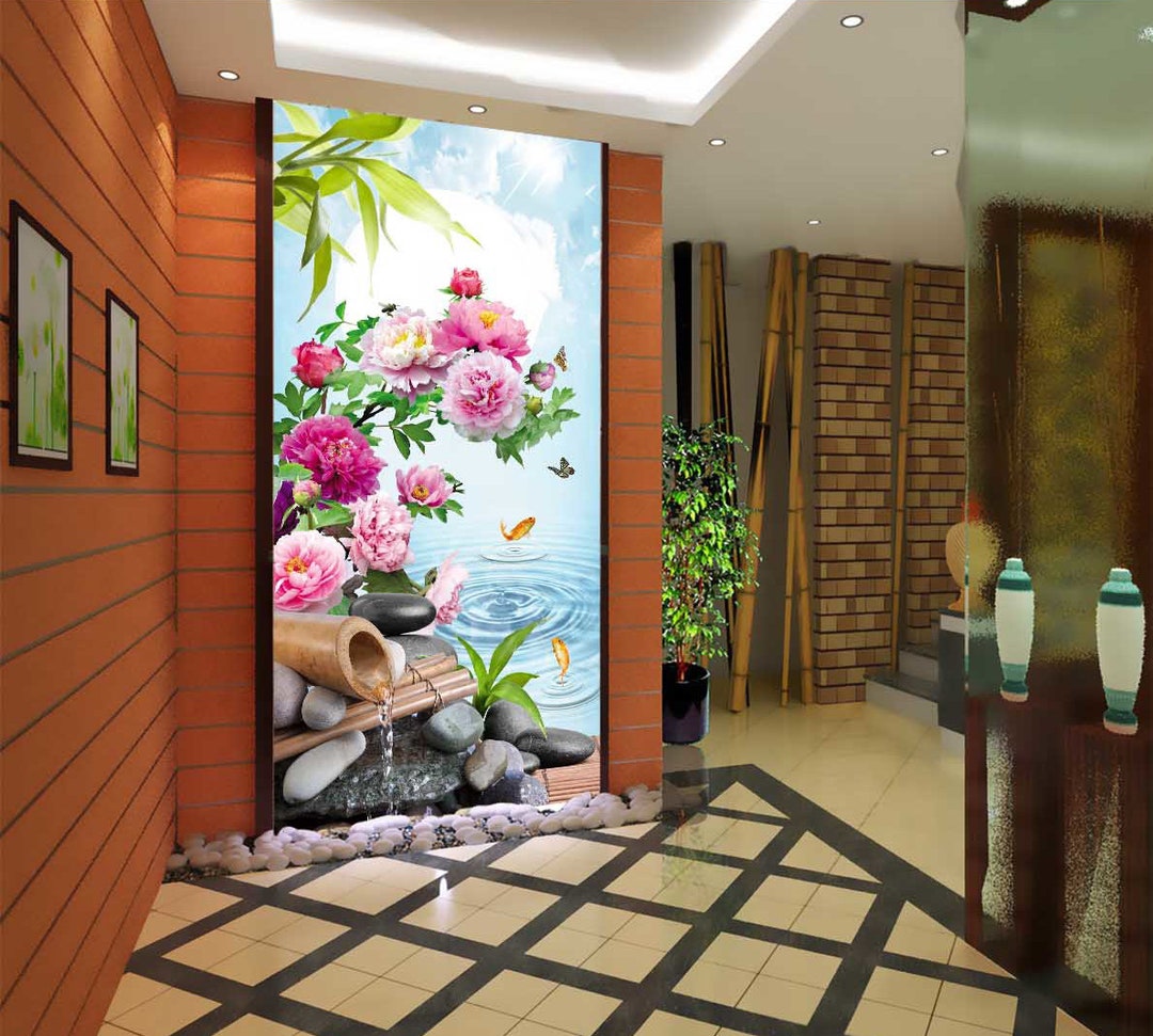 3D Gentle Blue Water Ripples L14803 Removable Wallpaper Self Adhesive ...