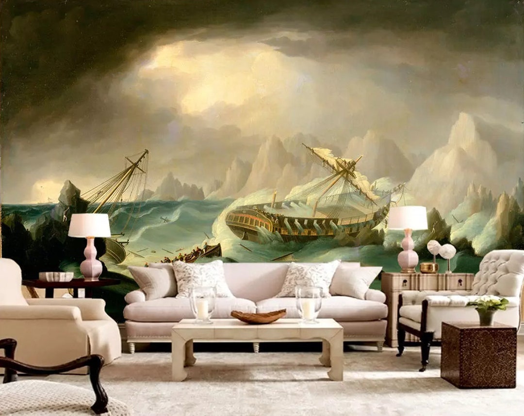 3D Bumpy Boat Transport L18869 Removable Wallpaper Self Adhesive ...