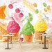 3D Ice Cream Colors L17006 Commercial Removable Wallpaper Self Adhesive ...