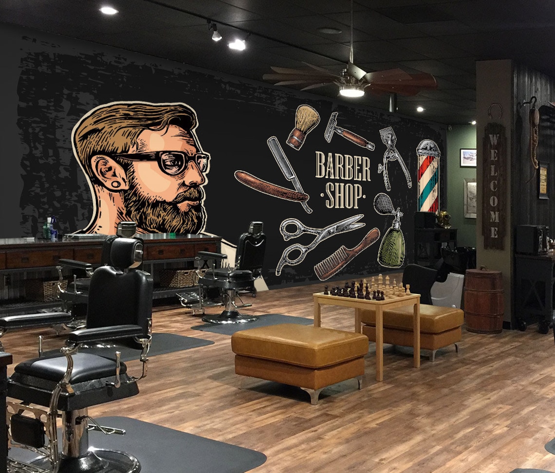 3D Stylish Man L15396 Hair Cut Salon Barber Shop Commercial - Etsy