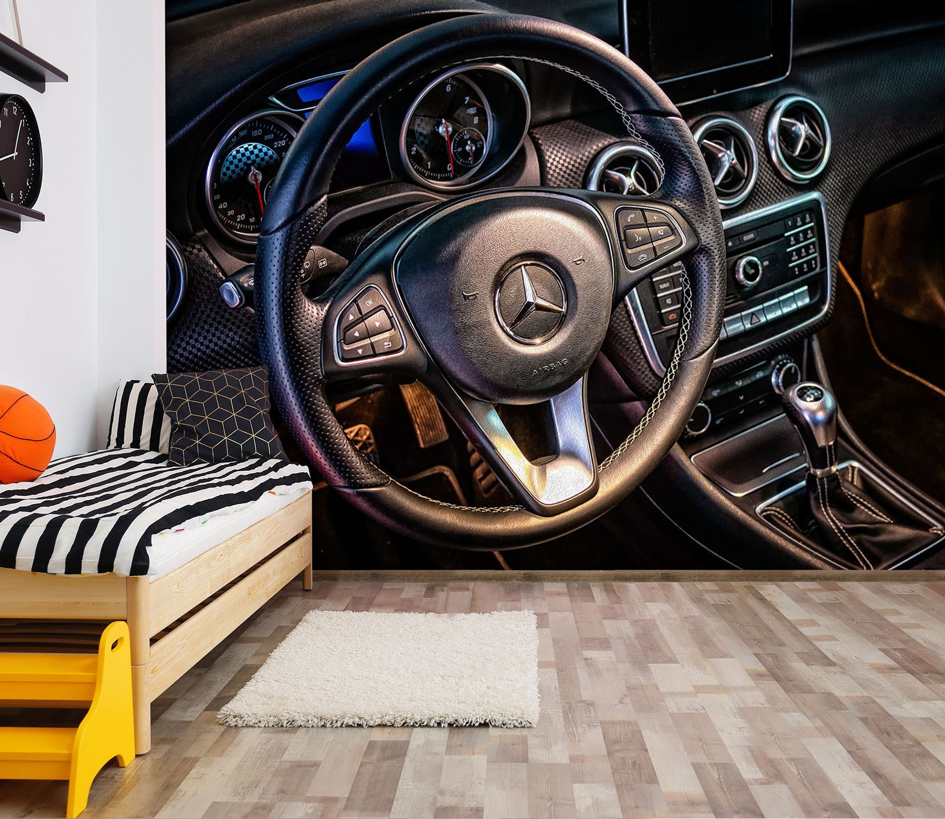 3D Stylish Super Car Interior Transport L981 Removable Wallpaper Self ...